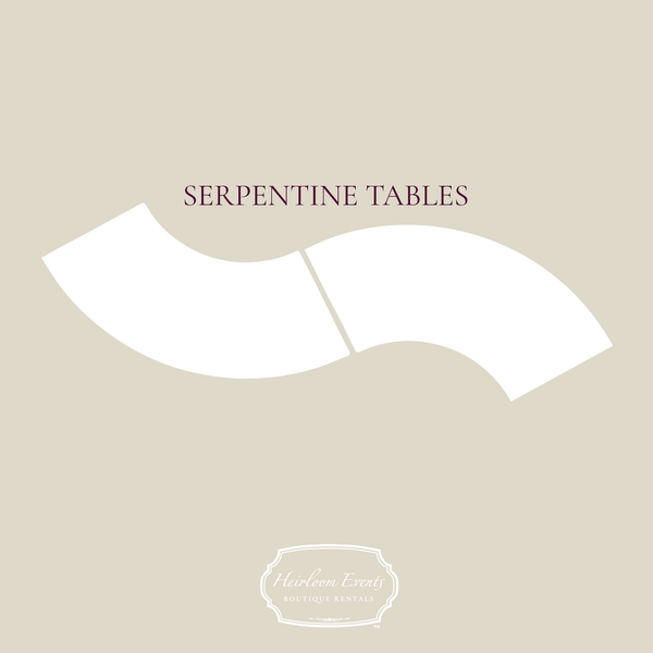 Serpentine Tables - Heirloom Events